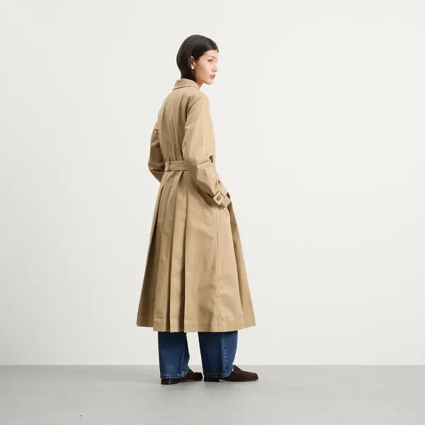 DAMSON MADDER Sofia Pleated Trench Coat