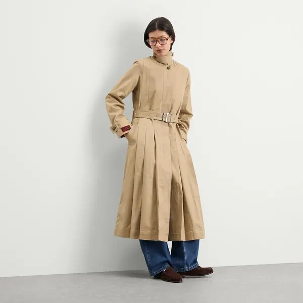 DAMSON MADDER Sofia Pleated Trench Coat