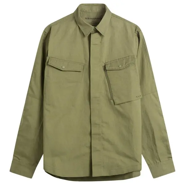 MAHARISHI Hemp Custom Shirt - Olive Og-107f
