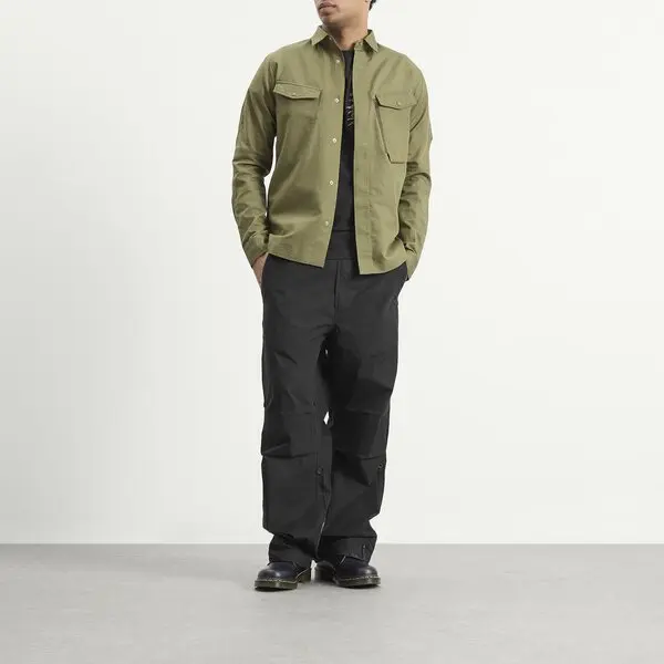 MAHARISHI Hemp Custom Shirt - Olive Og-107f