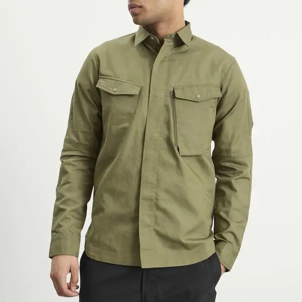 MAHARISHI Hemp Custom Shirt - Olive Og-107f