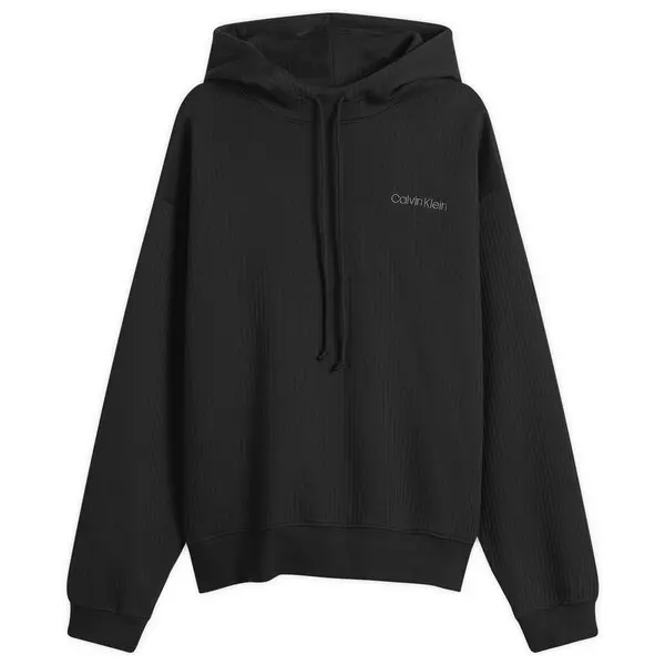 Calvin Klein Terry Quilted Hoodie - Black