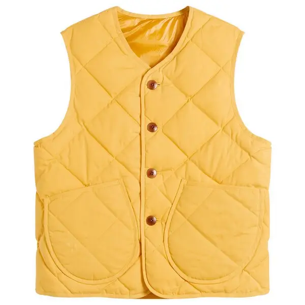 DRAKE'S X Nanga Quilted Vest - Mustard