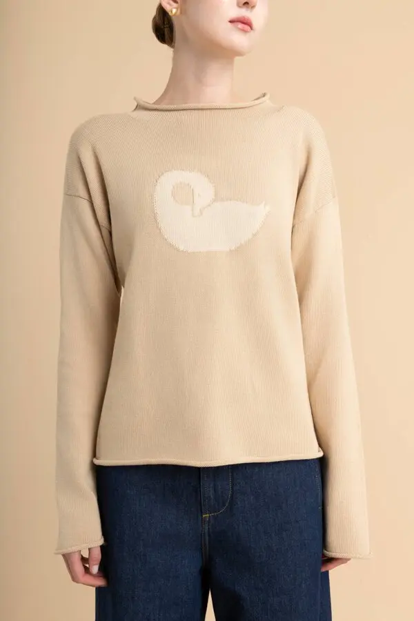 Tess Lorenz Goose Sweater In Organic Cotton - Cream