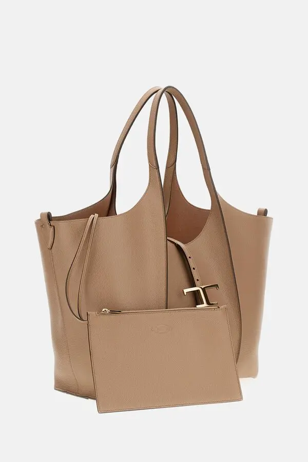 TOD'S Timeless Medium Shopping Bag T - Beige