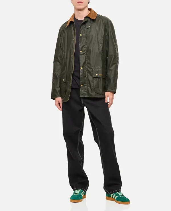 Barbour Jacket With Pockets And Embroidered Logo - Green