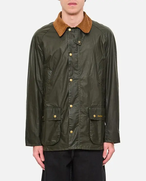 Barbour Jacket With Pockets And Embroidered Logo - Green