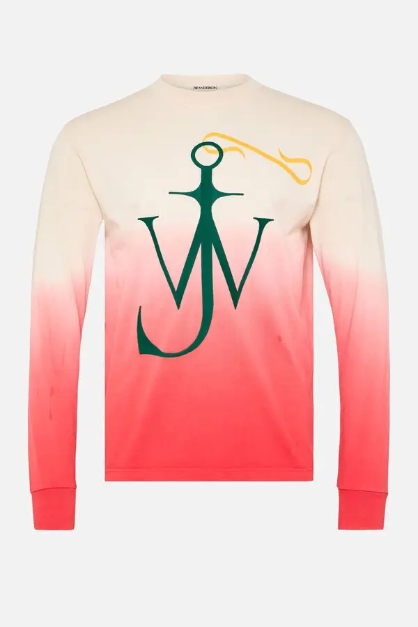 JW Anderson Dip Dye Anchor A Maniche Lunghe - Multicolor