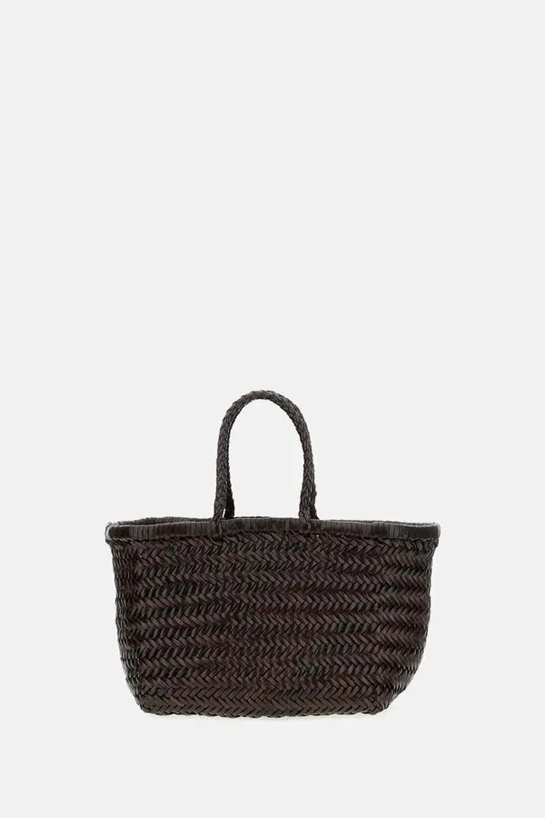 Dragon Diffusion Woven Leather Carryall - Brown