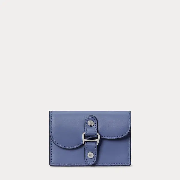 Ralph Lauren Leather Small Tasha Card Case - Carson Blue