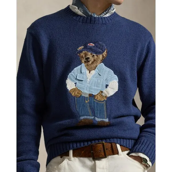 Ralph Lauren Polo Bear Linen-cotton Sweater