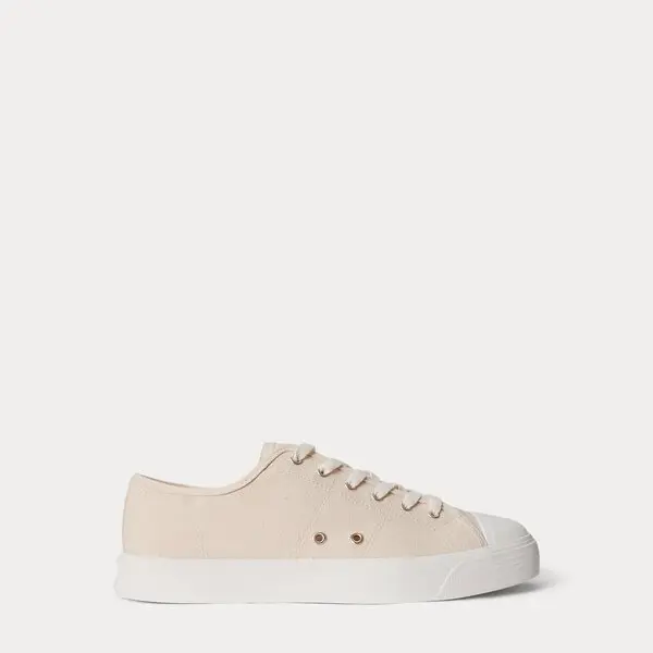 Ralph Lauren Ayers Canvas Low-top Sneaker - Cream
