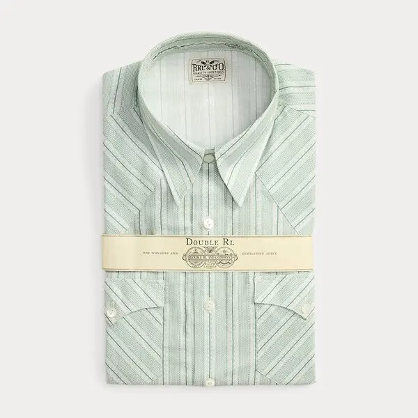 Ralph Lauren Slim Fit Stripe-print Western Shirt - Blue/green