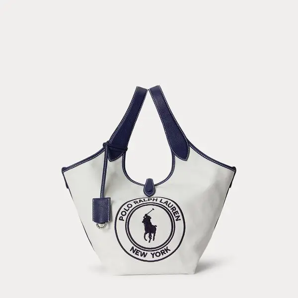 Ralph Lauren Polo Play Logo Canvas Tote - Paper