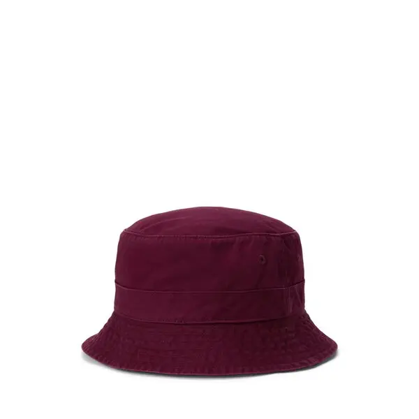 Ralph Lauren Cotton Bucket Hat - Classic Wine
