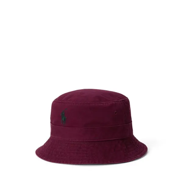 Ralph Lauren Cotton Bucket Hat - Classic Wine