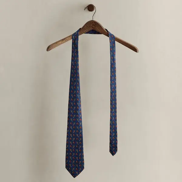 Ralph Lauren Vintage Handmade Silk Neck Tie - Blue