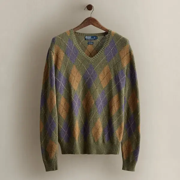 Ralph Lauren Argyle V-neck Sweater