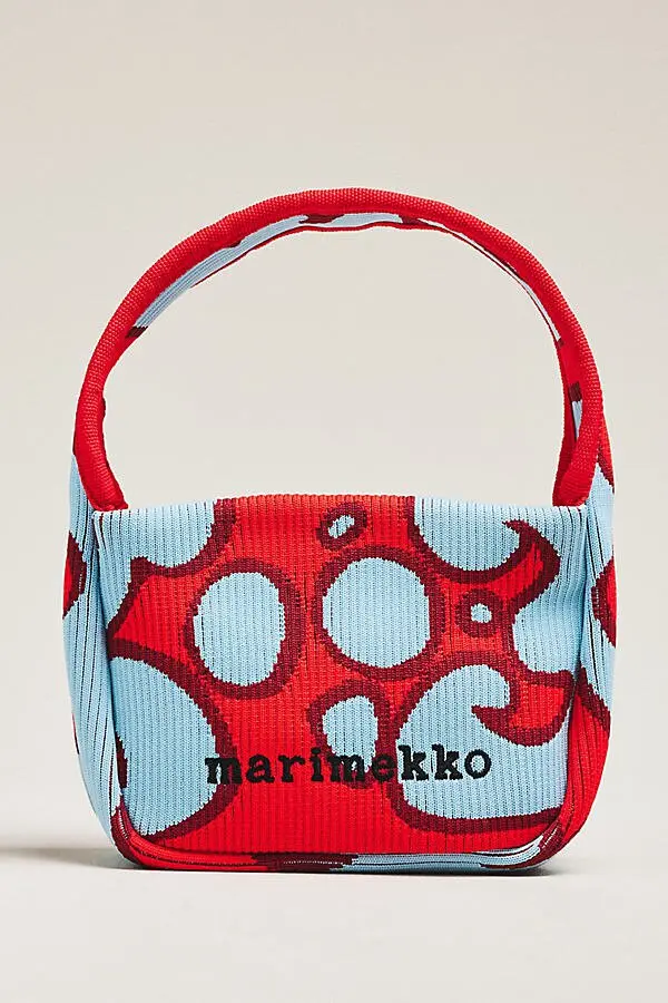 Marimekko Keidas Knit Mi Handbag - Light Blue Red