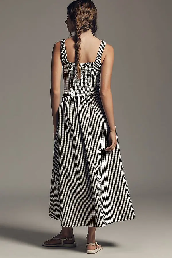 Astr The Label Temperance A-line Buttondown Maxi Dress
