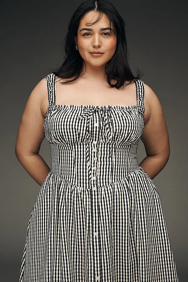 Astr The Label Temperance A-line Buttondown Maxi Dress
