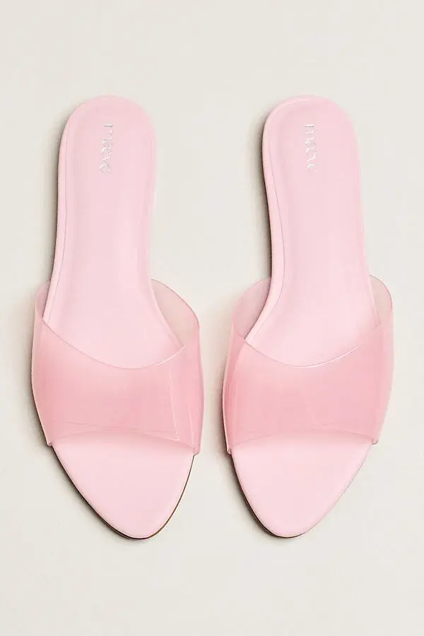 Maeve Pointed Toe Slip-on Jelly Sandals - Pink