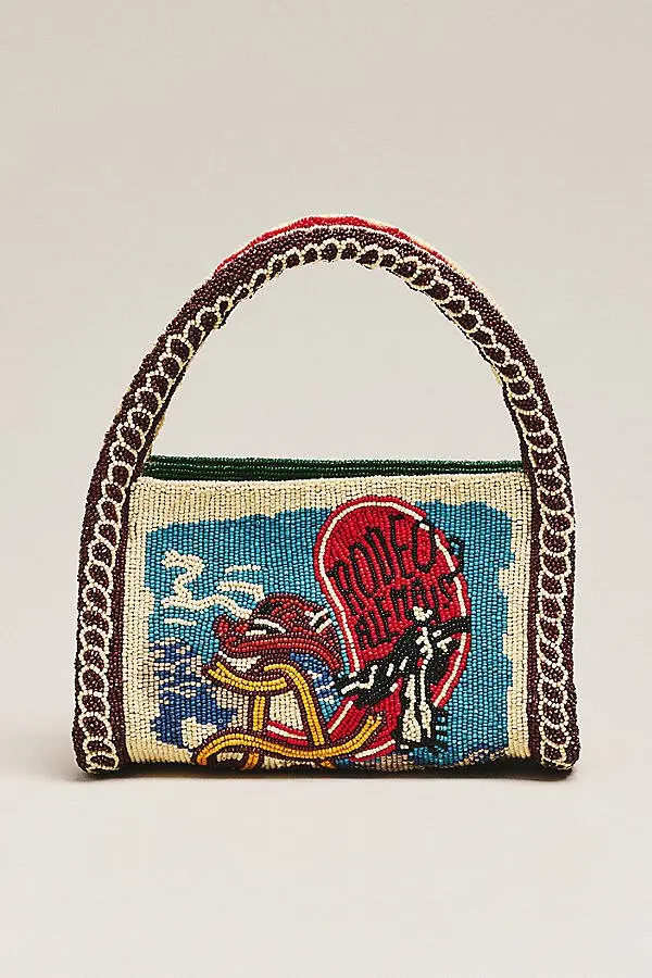 ALEMAIS Desert Beaded Mini Barrel Bag - Ace Beaded