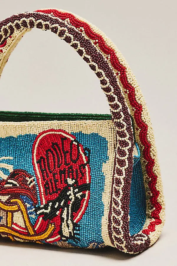 ALEMAIS Desert Beaded Mini Barrel Bag
