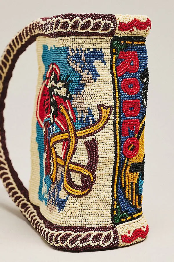 ALEMAIS Desert Beaded Mini Barrel Bag