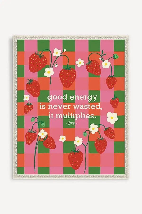 ARTFULLY WALLS Good Energy Is Never Wasted Wall Art - Pink