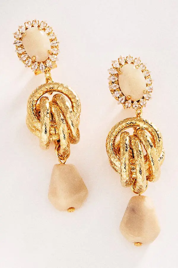 ANTON HEUNIS Charlotte Drop Earrgs - Gold
