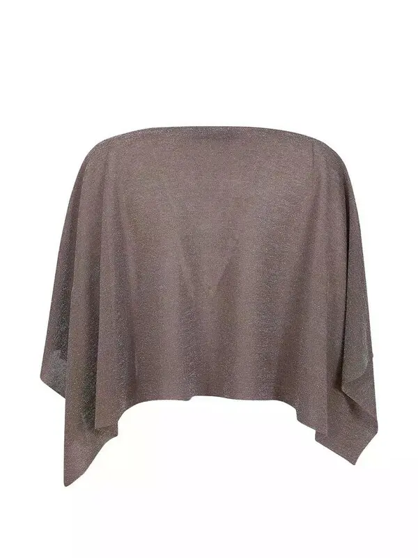 D.exterior Lurex-embellished Cape