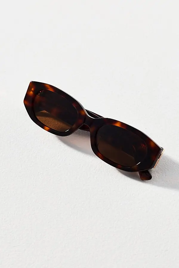 Anthropologie Geometric Rectangle Sunglasses - Tortoise