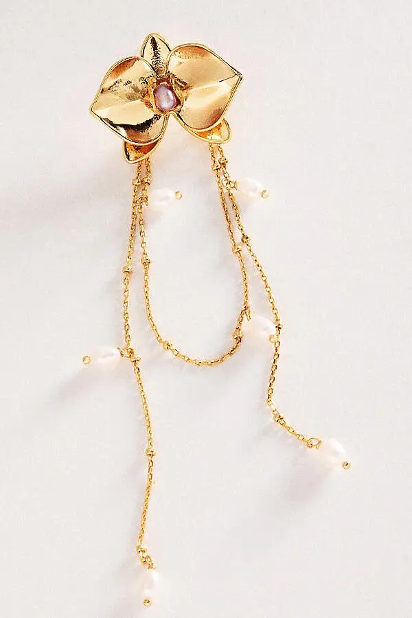 Anthropologie Drippy Floral Drop Earrings