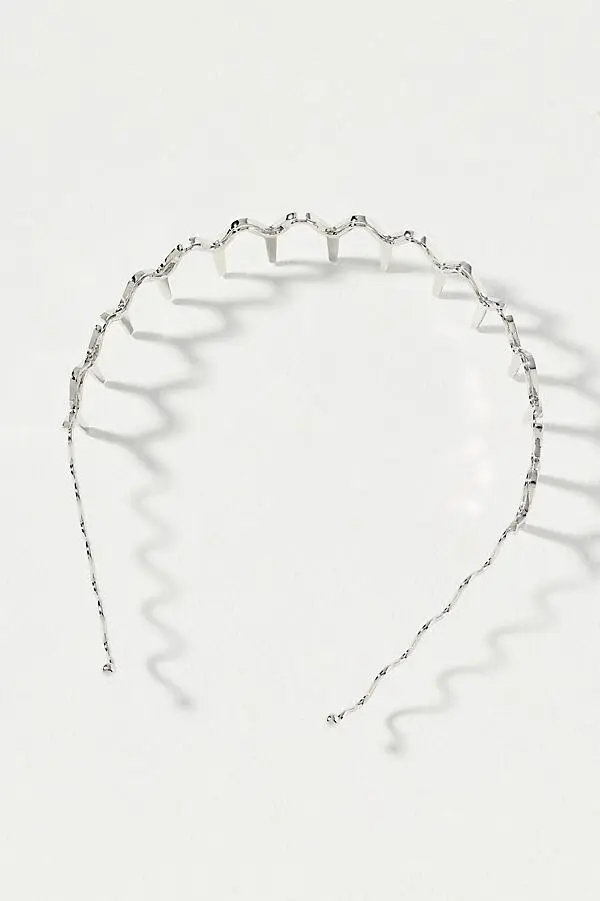 NOVA Metal Zigzag Headband - Silver