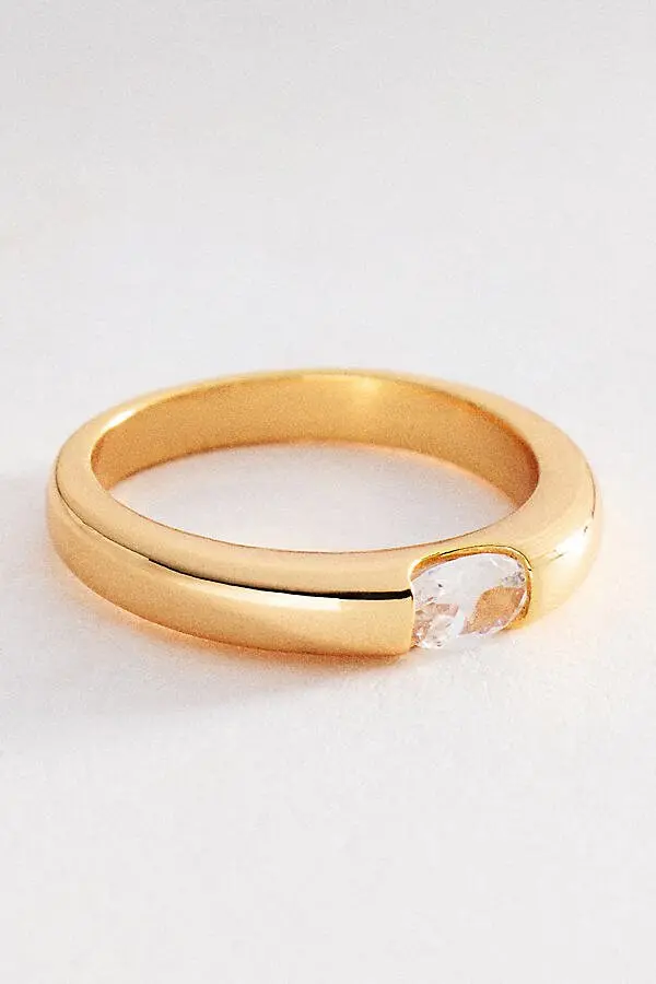 Anthropologie Solo Crystal Bezel Rg - Gold