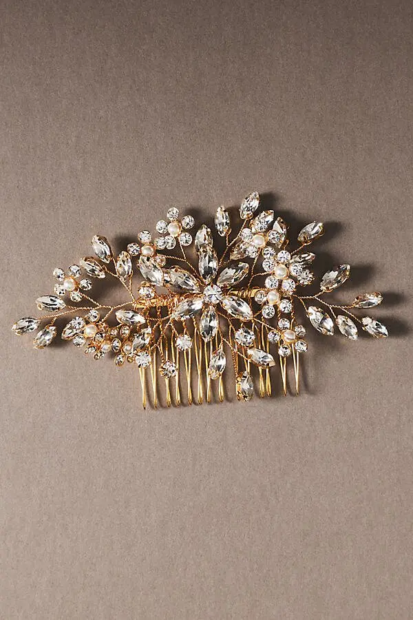 YM Icy Ve Bridal Hair Comb - Gold
