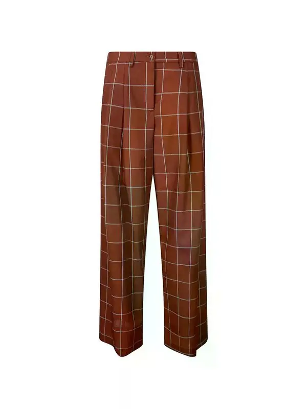 MAISON JEJIA Katherine Check Trousers