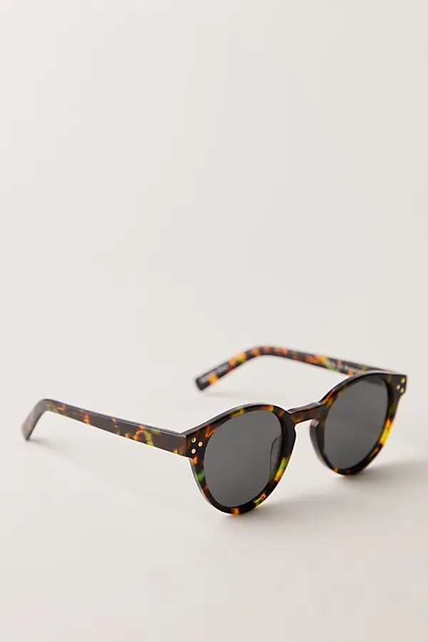 Free People Kerrin Round Acetate Sunglasses - Tort/black