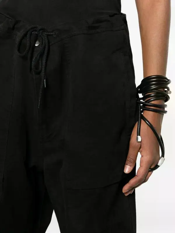 ENTIRE STUDIOS Drawstring Wide Leg Trousers - Black