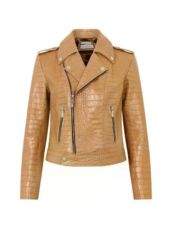 Philipp Plein Cocco Biker Jacket - Neutrals