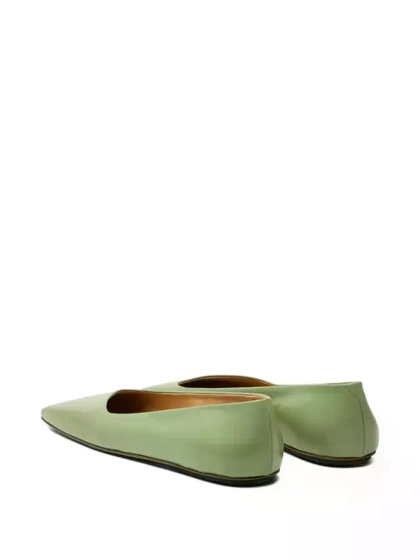 Marsèll Square-toe Ballerina Flats - Green