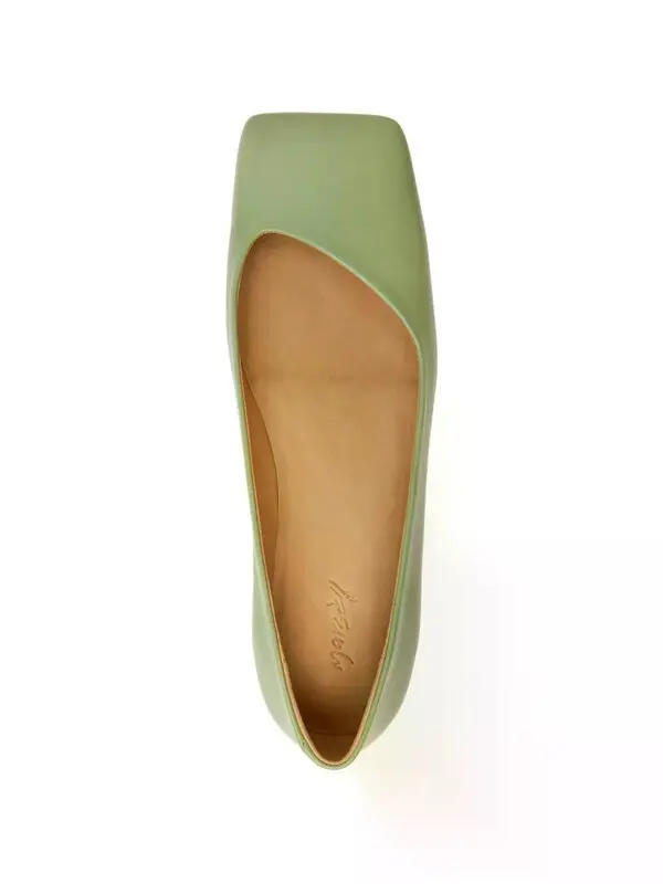 Marsèll Square-toe Ballerina Flats - Green