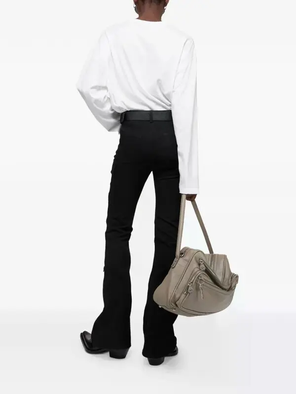 Acne Studios Organic Cotton Long Sleeve T-shirt With Logo Print