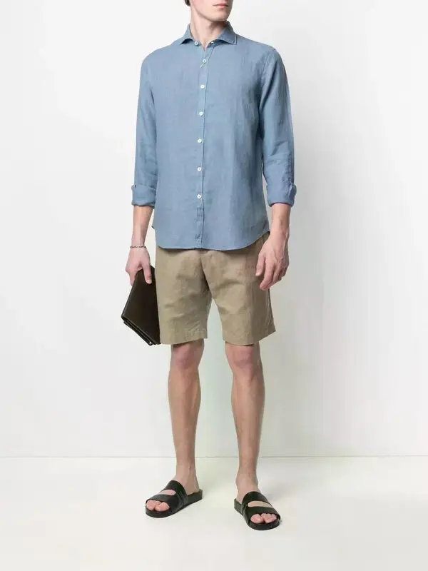 Canali Slim-fit Linen Shirt
