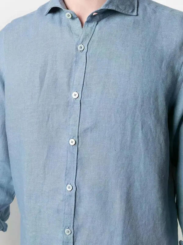 Canali Slim-fit Linen Shirt