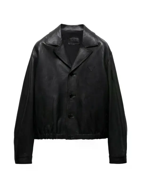 Prada Button Leather Jacket