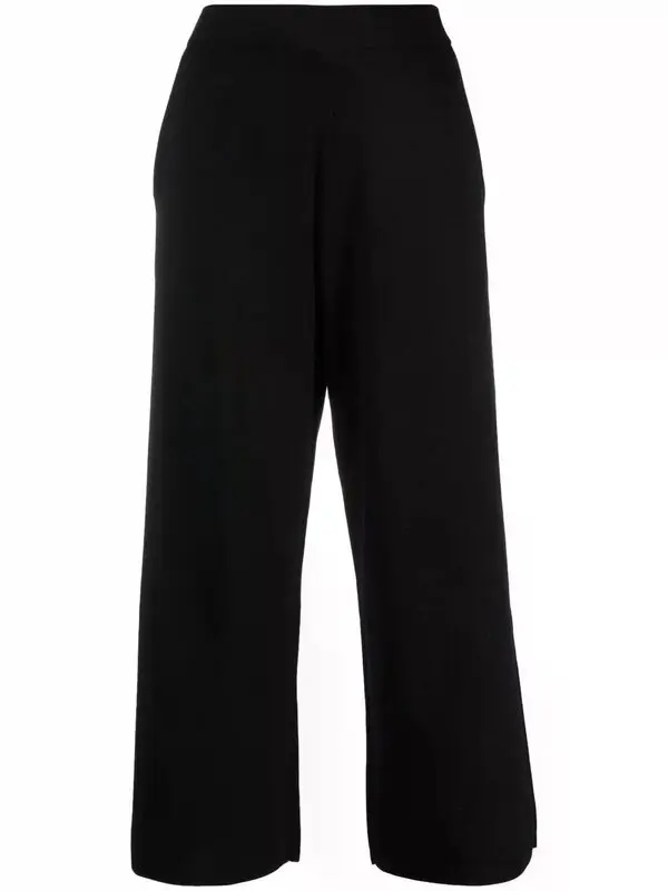 ALLUDE Cropped Wide-leg Wool Trousers