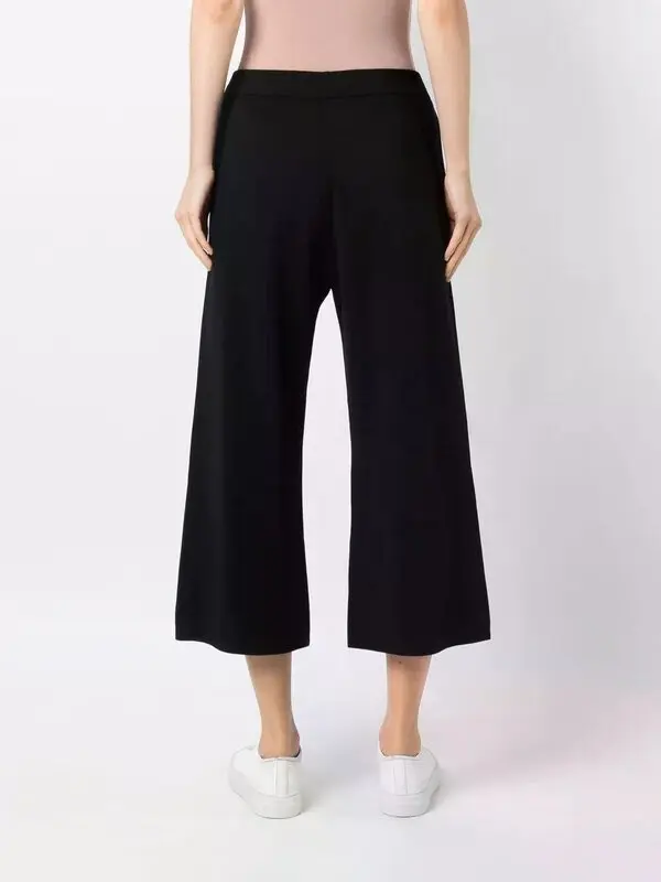 ALLUDE Cropped Wide-leg Wool Trousers