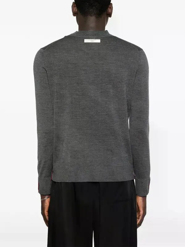 IVORY PARIS Buttoned Mock-neck Sweater - Grey